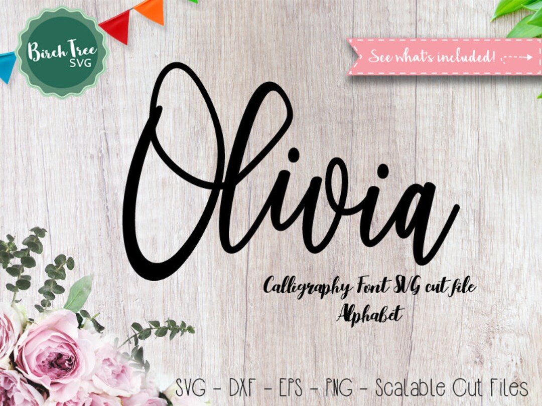Alphabet SVG Fonts Cutfile Modern Calligraphy SVG, Handwritten Script ...
