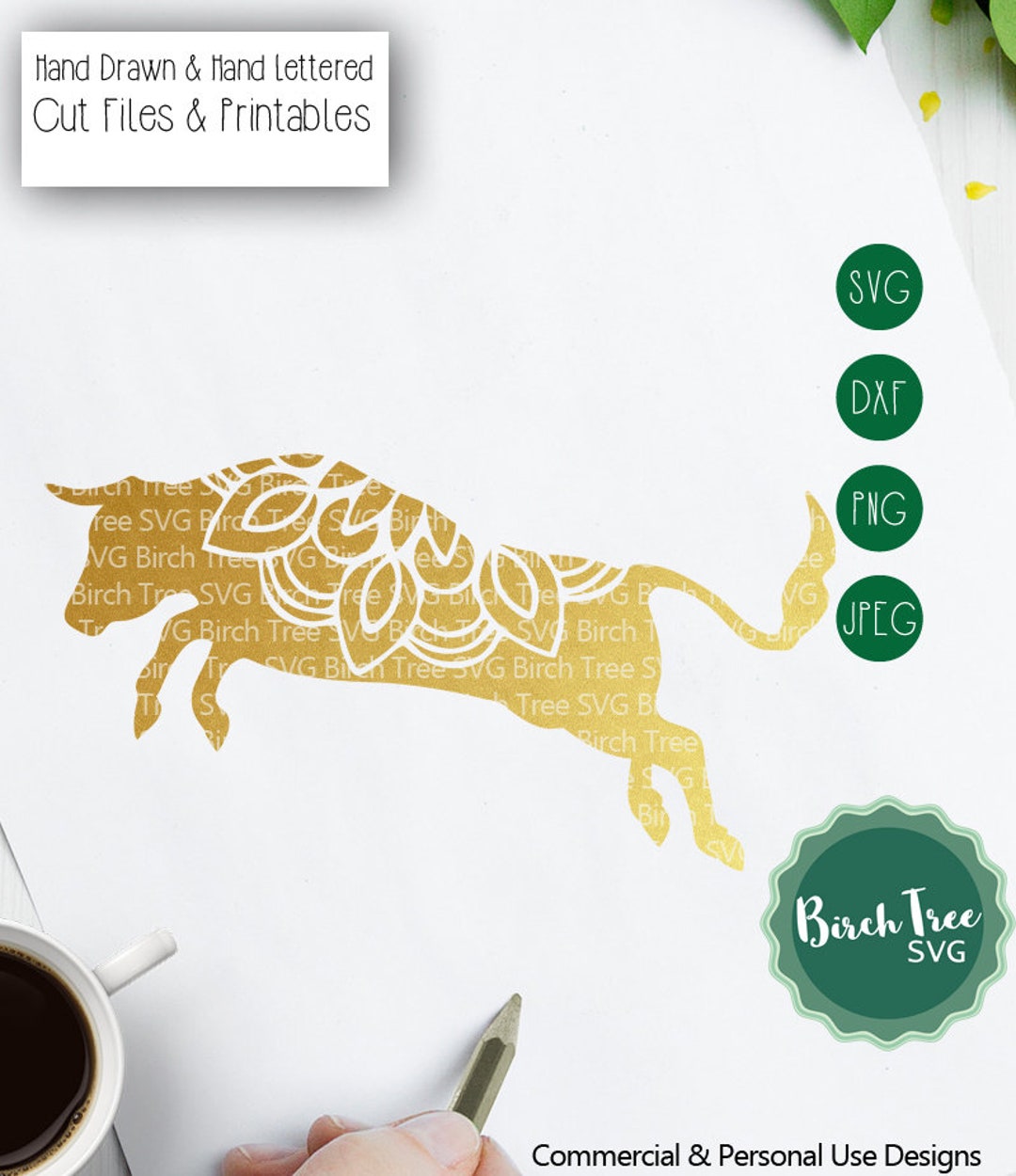 Bull Mandala Svg Cut File, Bull Svg, Cowboy Svg, Mandala SVG, Bull ...