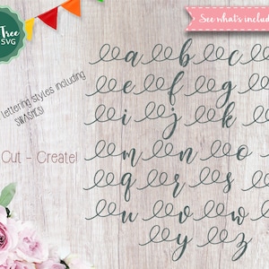 Alphabet SVG Font Cutfile, Modern Calligraphy SVG, Handwritten Script ...