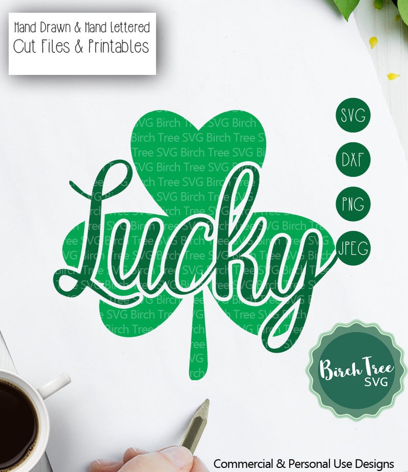 Lucky Shamrock SVG Cut File St Patricks Day SVG St - Etsy