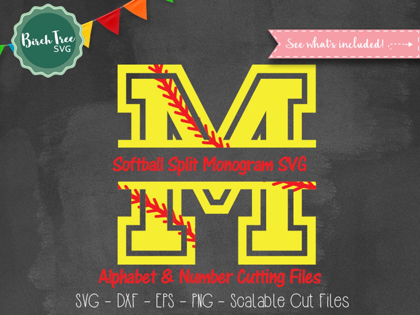 Split Softball Font Svg Split Monogram Softball Alphabet SVG | Etsy