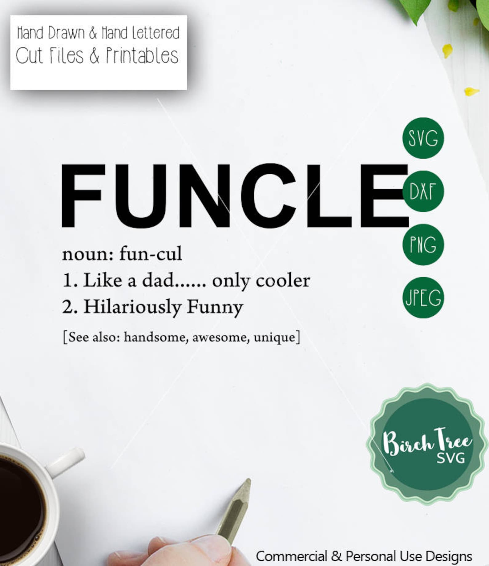 Funcle SVG Uncle Definition Funny Uncle SVG Cut File Best - Etsy