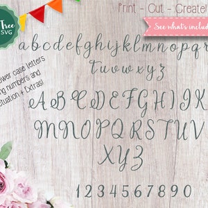 Alphabet SVG Font Cutfile, Modern Calligraphy SVG, Handwritten Script ...