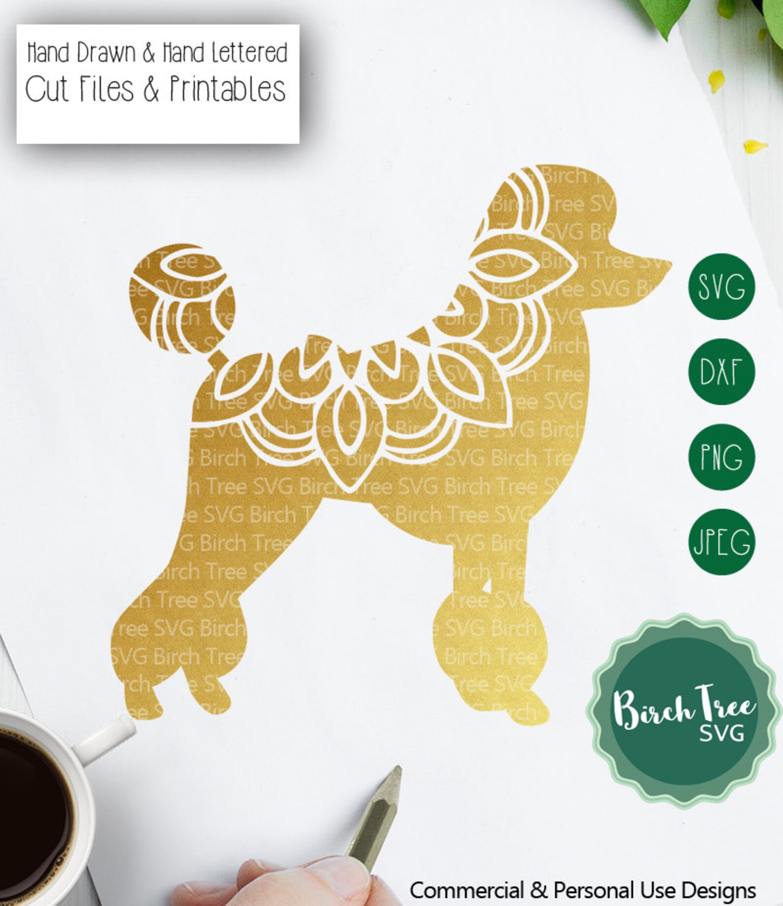 Poodle Mandala Svg Cut File, Poodle Svg, Mandala SVG, Poodle Zentangle ...