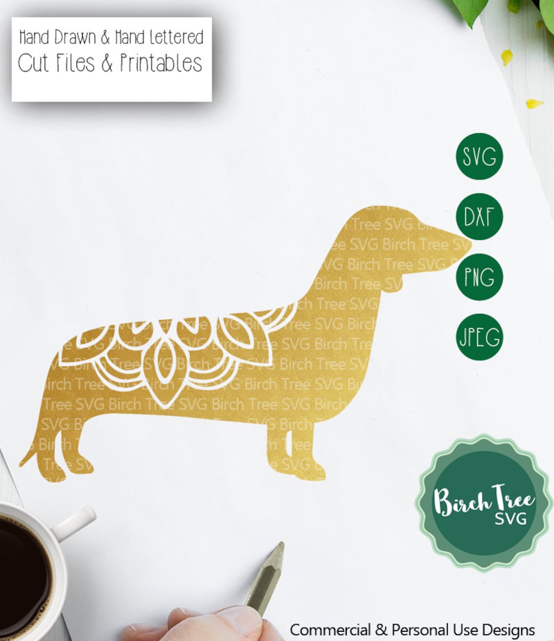 Dachshund Mandala Svg Cut File, Dachshund Svg, Mandala SVG, Dog ...