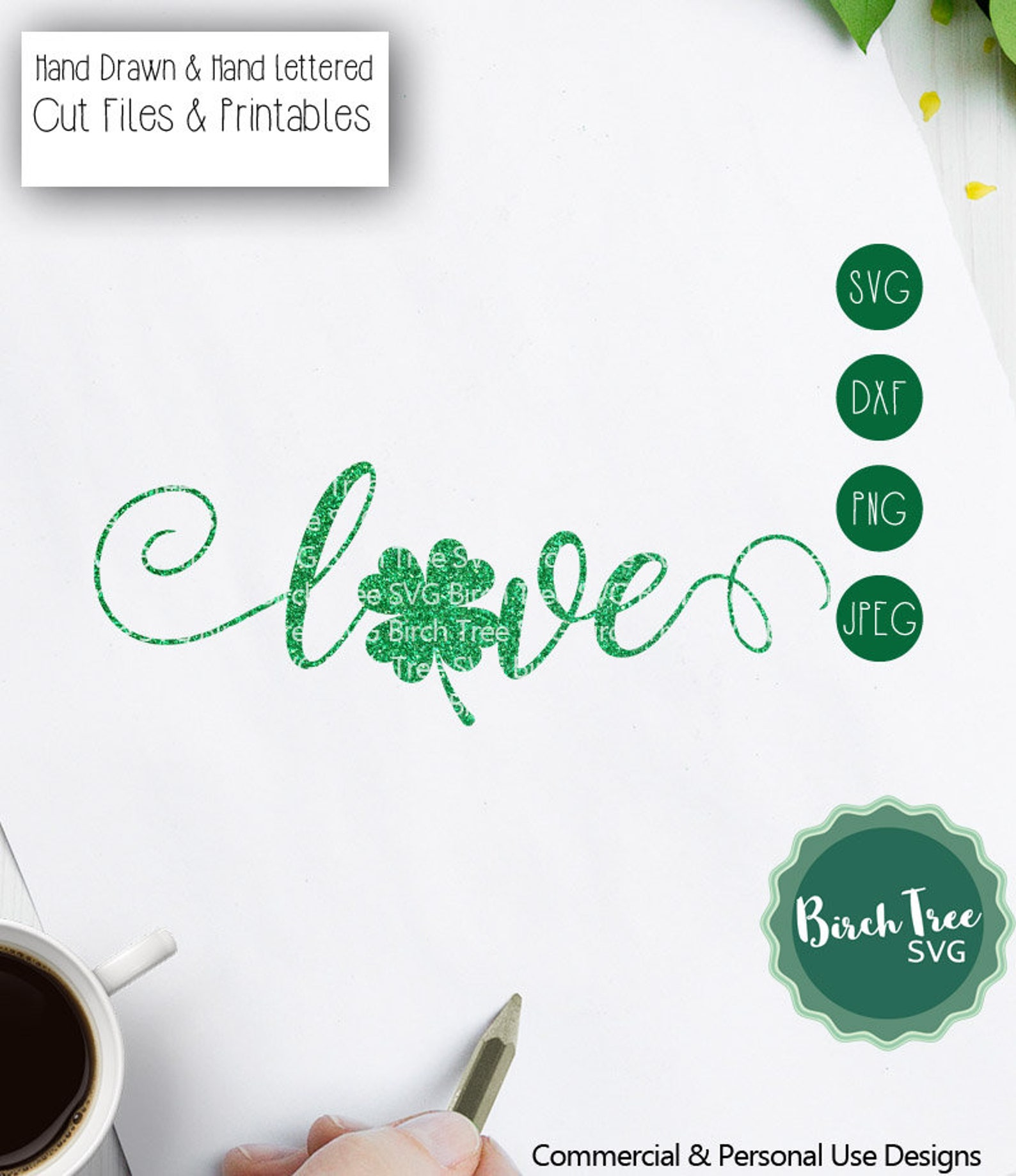 Irish Svg Cut File, Love Shamrock Svg, Clover Leaf SVG Cut File, St ...