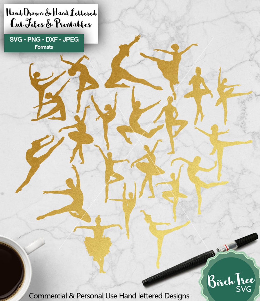 Ballet SVG, Dance SVG, Ballerina SVG, Cutting File, Hand Drawn Svg, Svg ...