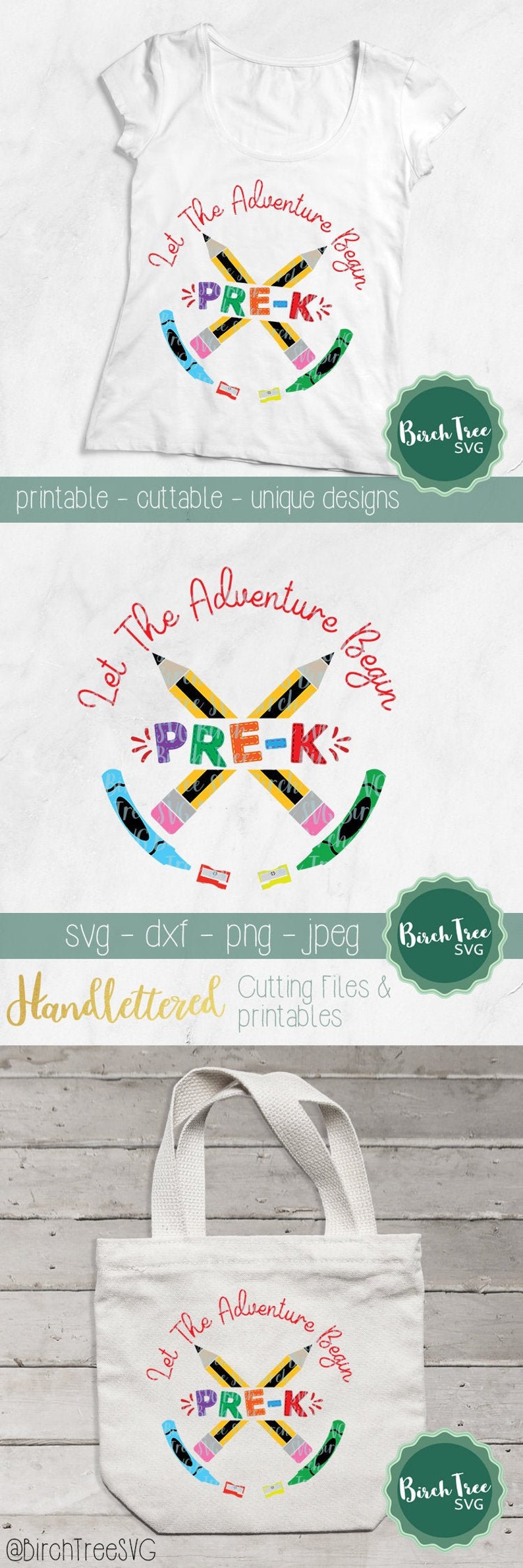 Let The Pre-K Adventure Begin Svg First Day Svg Back to | Etsy