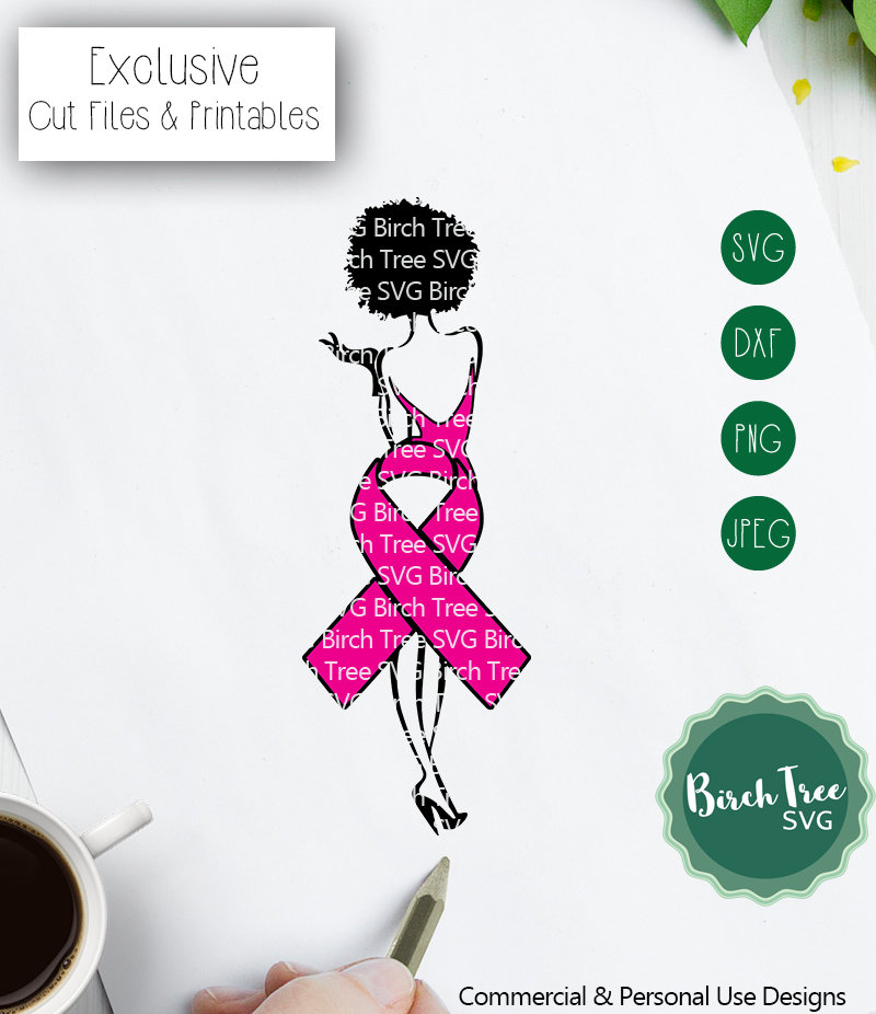 Pink Ribbon Svg Survivor Svg Black Queen Svg African | Etsy