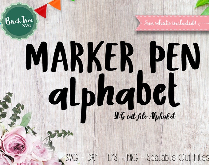 FONT SVG, Alphabet SVG, Instant Download, Digital Download, Cursive ...