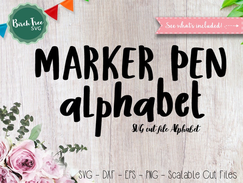 Marker Pen Alphabet SVG Fonts Cutfile SVG Cricut Font Svg - Etsy UK