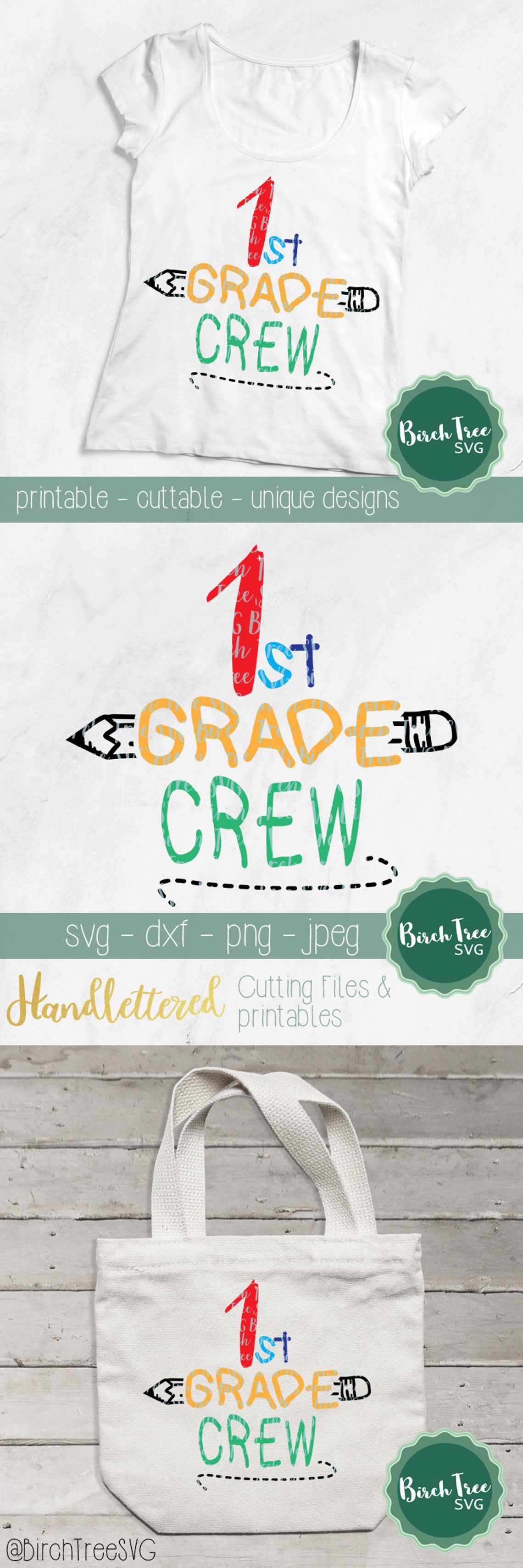 First Grade Crew Svg Back to School SVG Teacher Shirt Svg - Etsy
