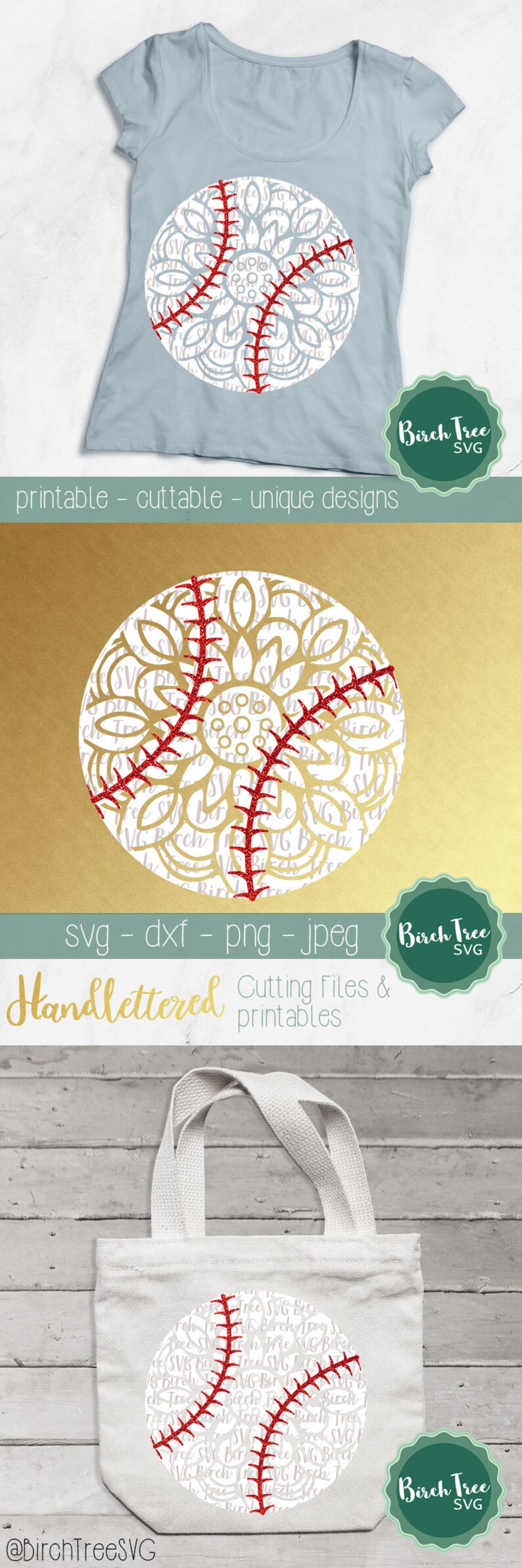 Baseball Mandala Svg, Baseball Svg, Baseball Mom Svg Cut File, Floral ...
