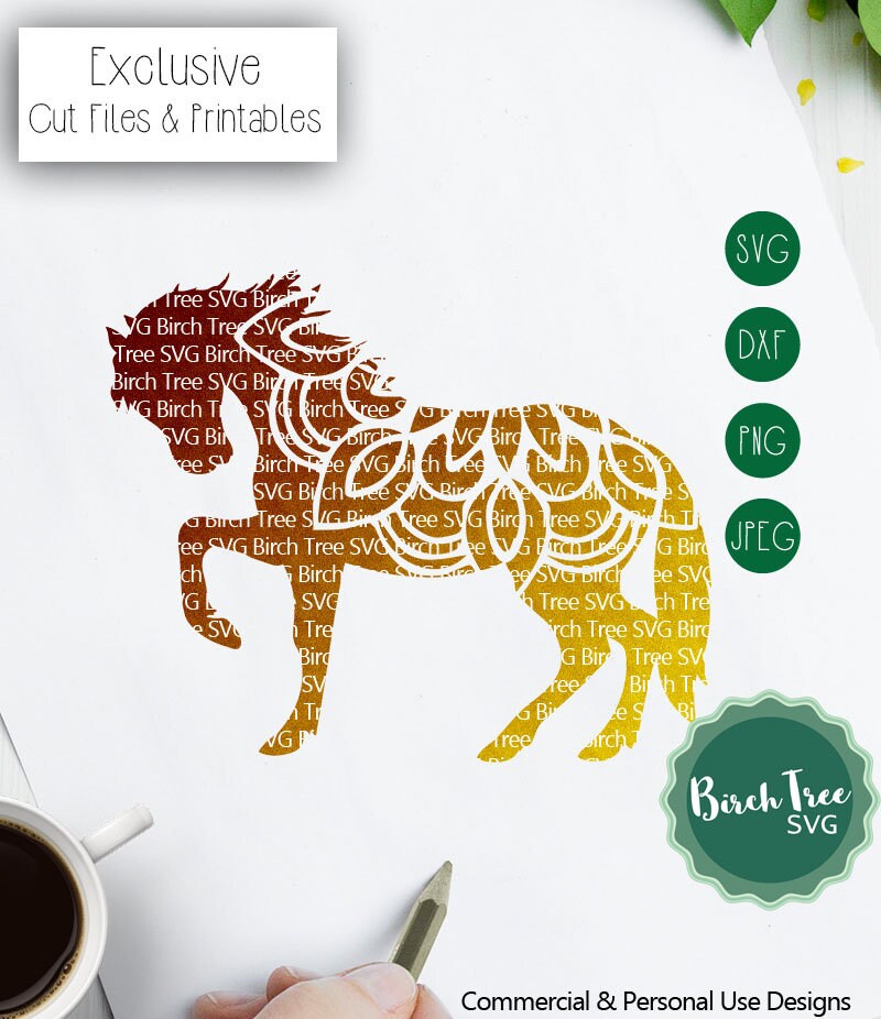 Horse Mandala Svg Cut File Stallion Svg Mandala Horse Svg | Etsy