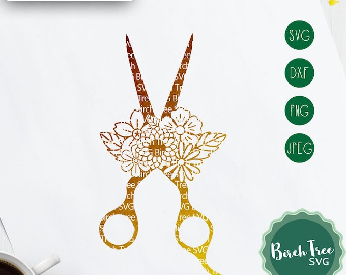 Scissors SVG File, Scissors Cut File, Scissors Floral, Scissor With ...