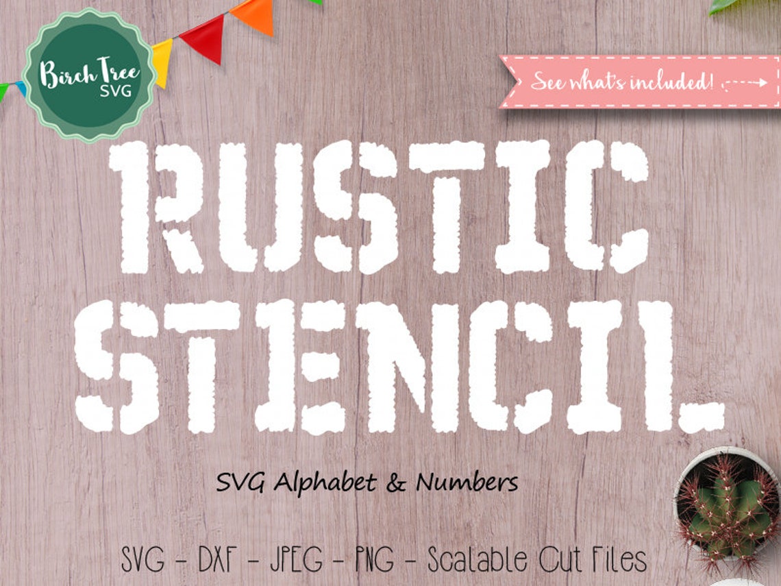 Rustic Stencil Font SVG Cutfile Alphabet Army Font Svg - Etsy