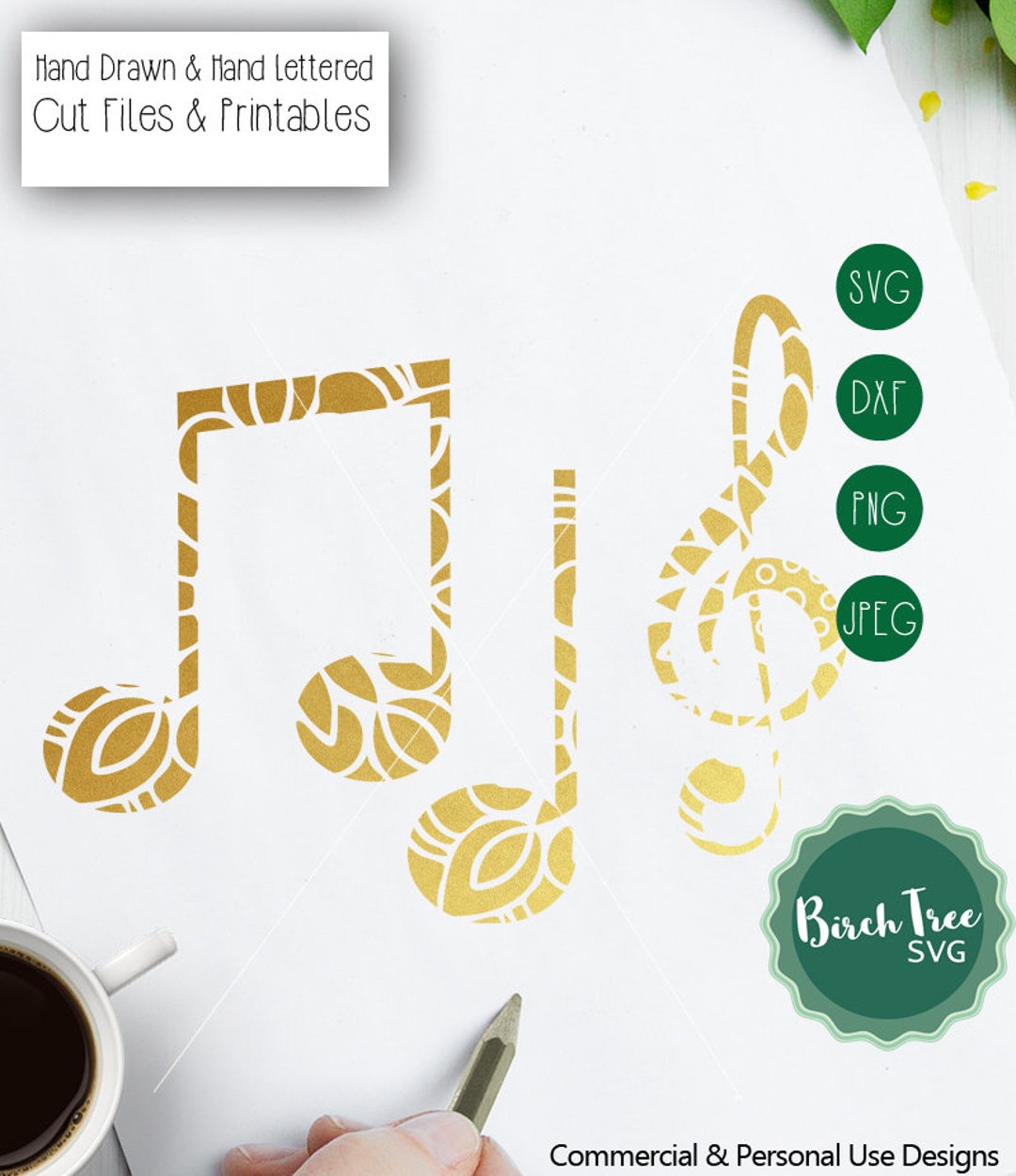 Musical Note Mandala SVG Cut File, Music SVG, Music Notes Clipart ...
