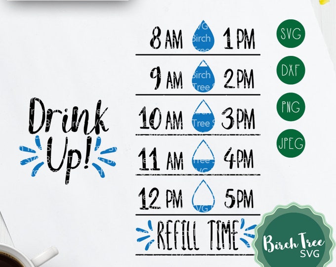 Water Tracker SVG Water Bottle SVG Cutting File Stay - Etsy
