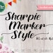 Sharpie Marker Alphabet SVG Font, Modern Calligraphy SVG, Handwritten ...