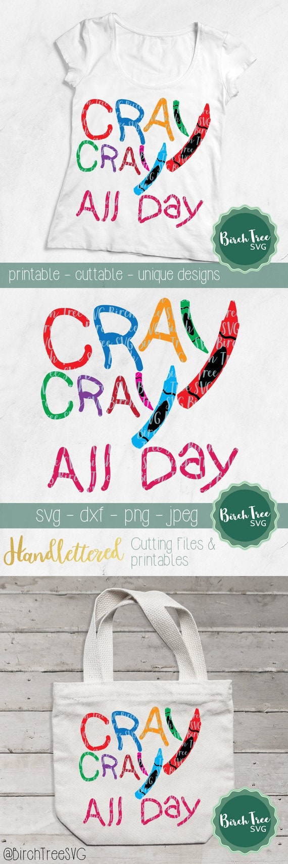 Cray Cray All Day Svg Back to School Svg Teacher Svg Cray | Etsy