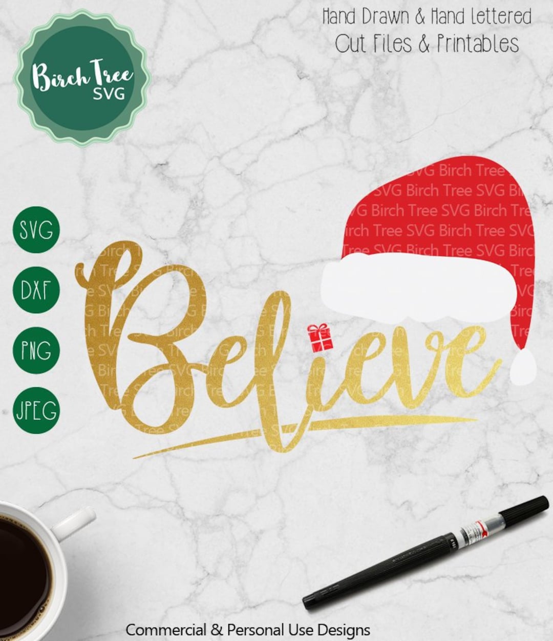 Believe Svg, Santa Svg, Christmas Sayings Svg, Christmas SVG Cut File ...