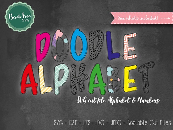 Doodle Alphabet SVG Font Cutfile Doodle Font SVG Hand Drawn - Etsy UK
