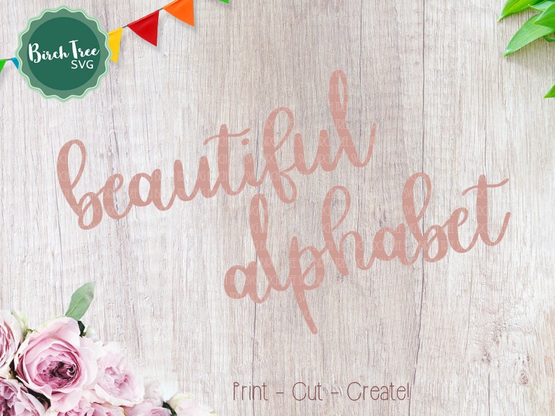 Alphabet Font SVG Cutfile, Modern Calligraphy SVG, Handwritten Script ...