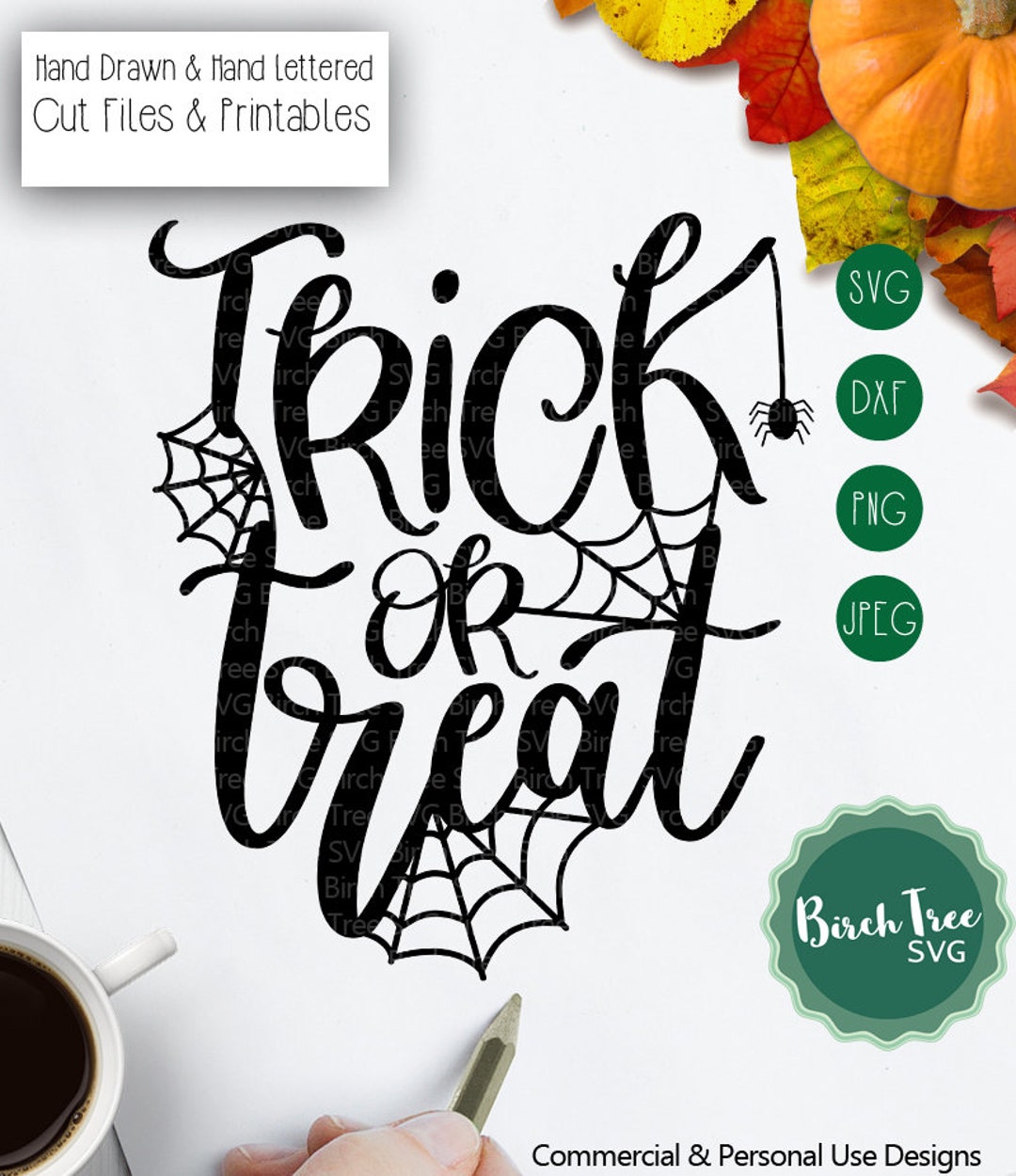Trick or Treat SVG, Halloween Svg, Spiderweb Svg, Cobweb Svg, Clipart ...