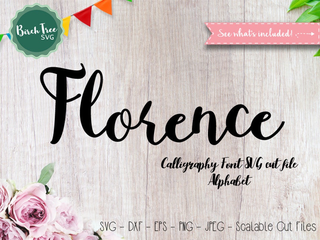 Alphabet Font SVG Cutfile, Modern Calligraphy SVG, Handwritten Script ...
