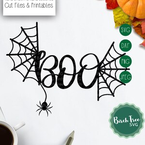 Boo SVG, Spooky SVG, Halloween Svg, Spider SVG Cutting File, Spider Svg ...