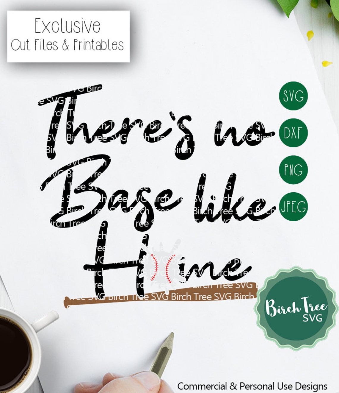 Theres No Base Like Home Svg Baseball Svg Cutting File Home - Etsy