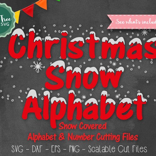 Christmas Alphabet SVG Font Cutfile Snow Font SVG Christmas - Etsy