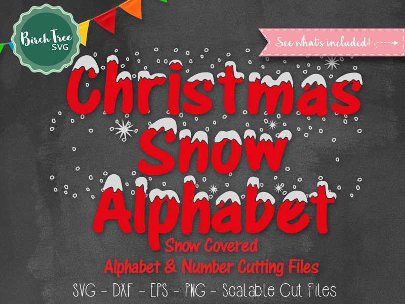 Christmas Alphabet SVG Font Cutfile, Snow Font SVG, Christmas Font Svg ...