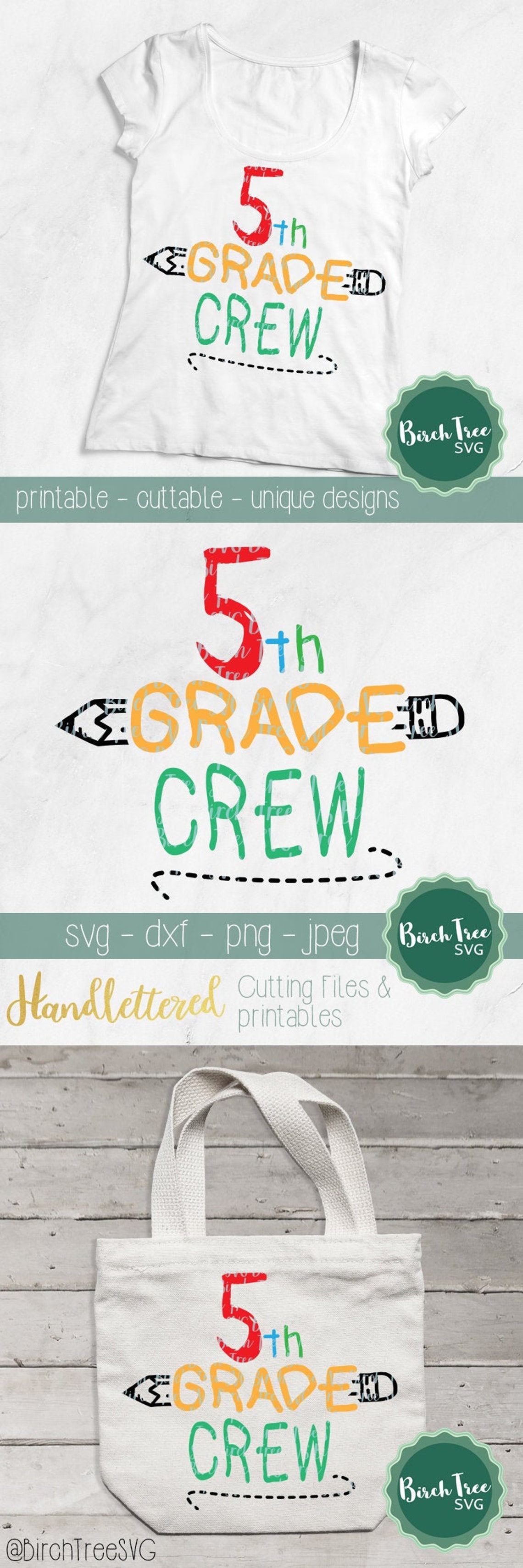 5th Grade Crew Svg 5th Grade Teacher Shirt Svg Fifth Grade | Etsy