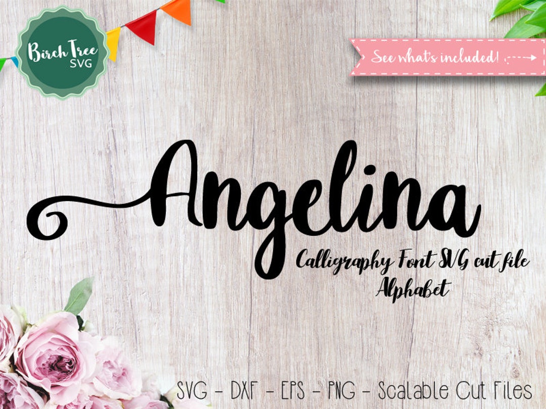 Alphabet SVG Font Cutfile, Modern Calligraphy SVG, Handwritten Script ...