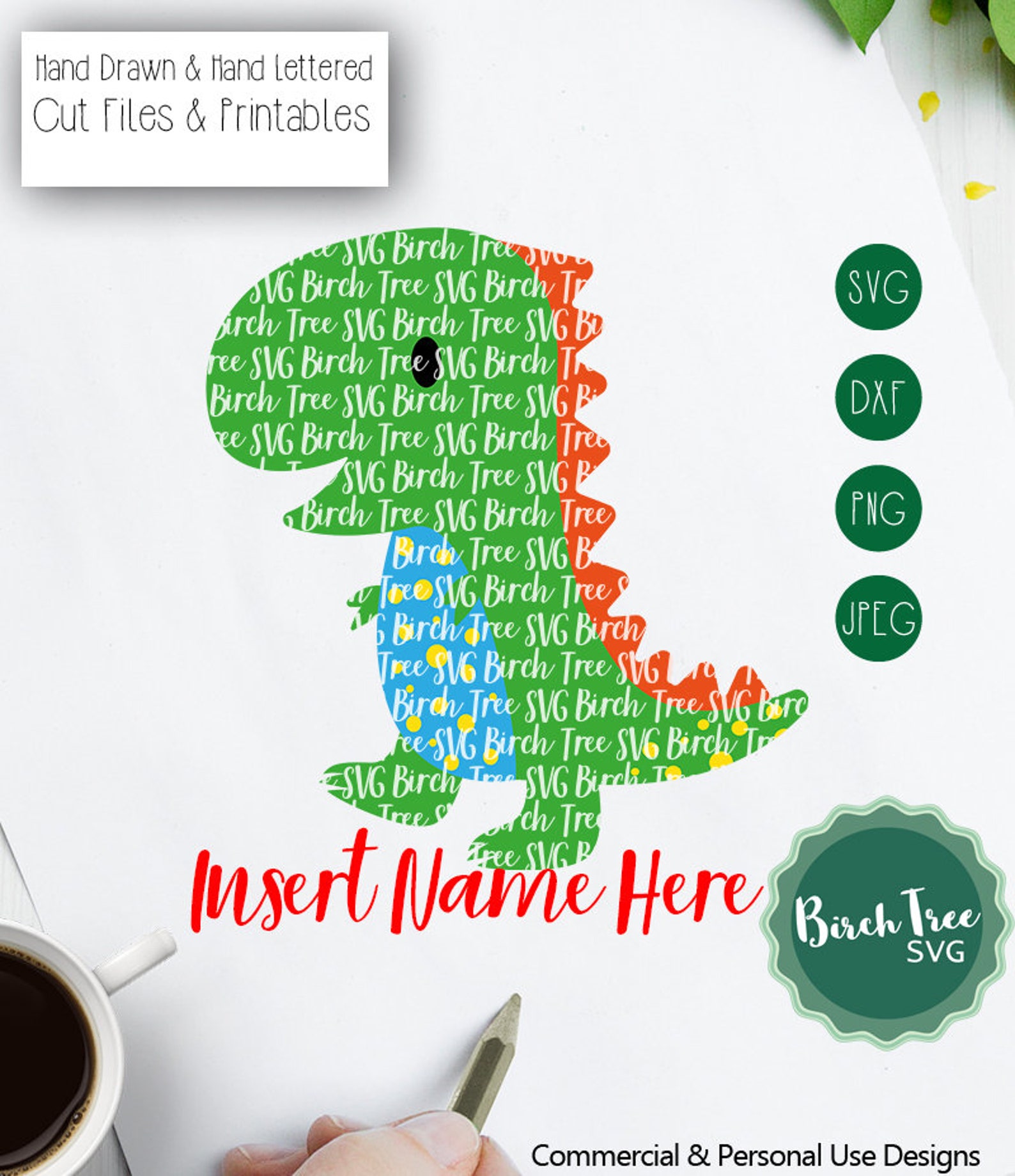 Dinosaur Monogram SVG T-rex Svg Dinosaur Sublimation - Etsy