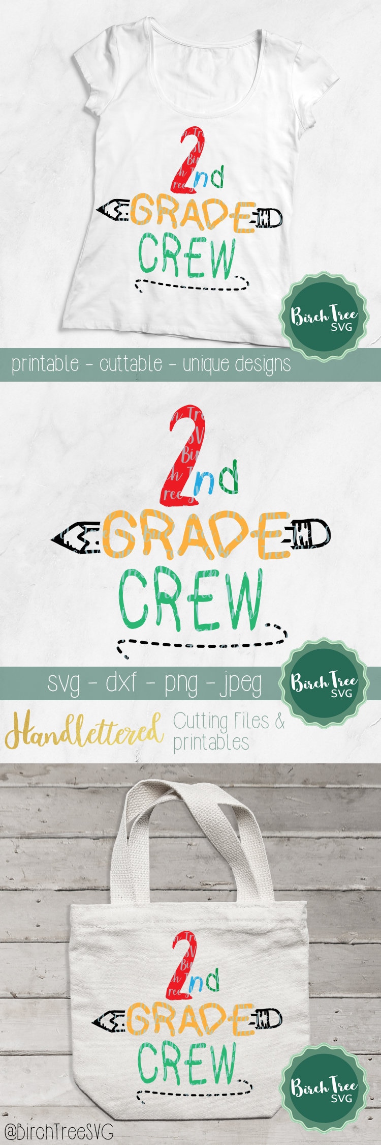 Second Grade Crew Svg Teacher Shirt Svg 2nd Grade Crew Svg | Etsy
