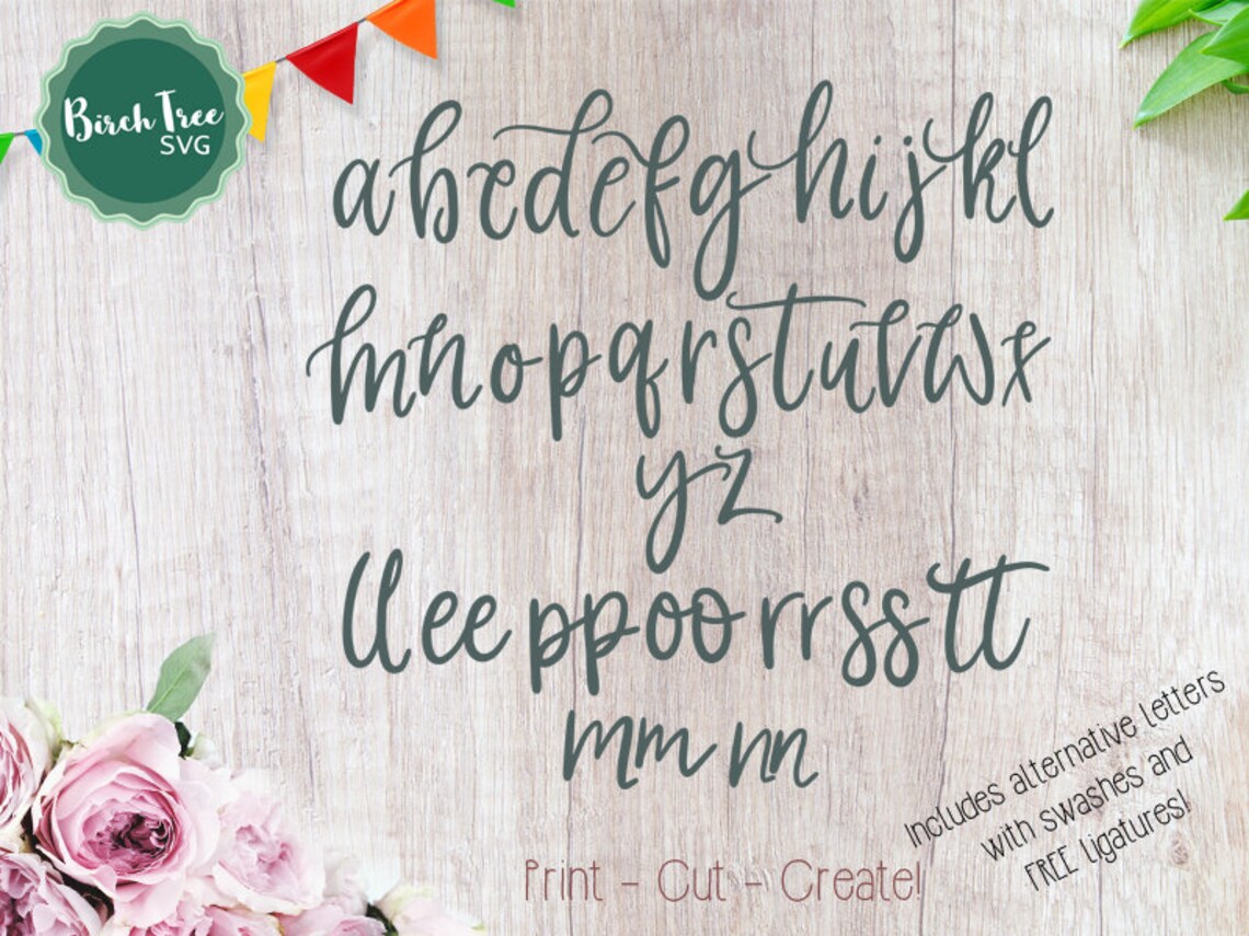Alphabet SVG Fonts Cutfile Modern Calligraphy SVG - Etsy