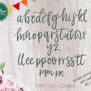 Alphabet SVG Fonts Cutfile, Modern Calligraphy SVG, Handwritten Script ...
