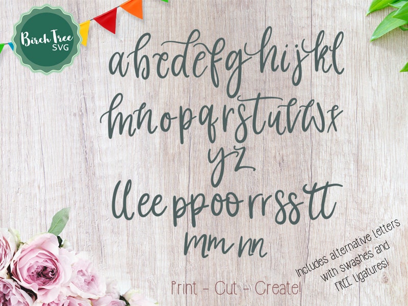 Alphabet SVG Fonts Cutfile Modern Calligraphy SVG - Etsy