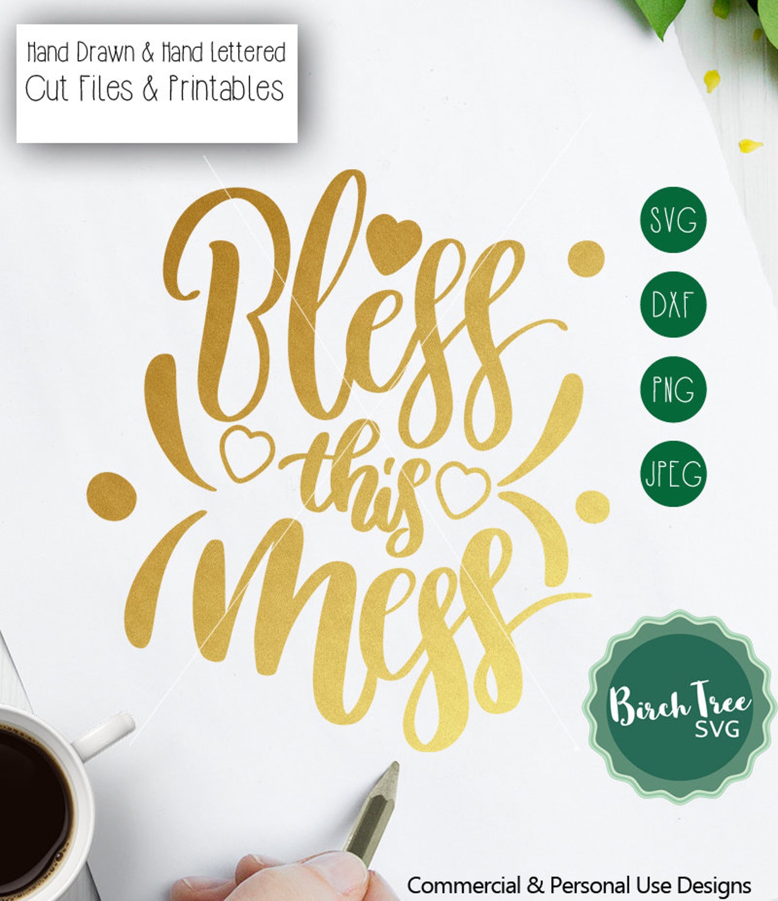 Bless This Mess SVG Cutting File Svg Saying Blessed Svg - Etsy