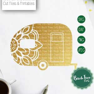 Camper Mandala SVG Cut File, Camper SVG, Camper Clipart, Campervan Svg ...