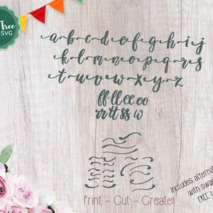 Alphabet SVG Font Cutfile, Modern Calligraphy SVG, Handwritten Script ...