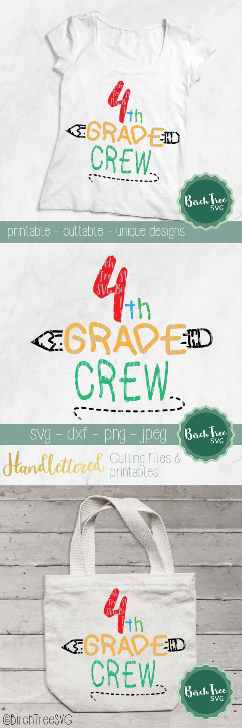 4th Grade Crew Svg 4th Grade Teacher Shirt Svg Fourth Grade | Etsy