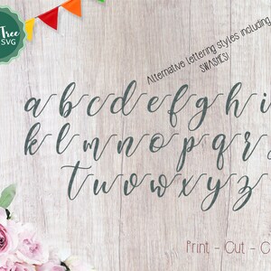 Alphabet SVG Font Cutfile, Modern Calligraphy SVG, Handwritten Script ...