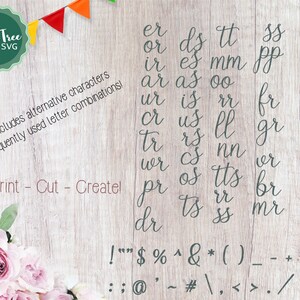 Alphabet SVG Font Cutfile, Modern Calligraphy SVG, Handwritten Script ...