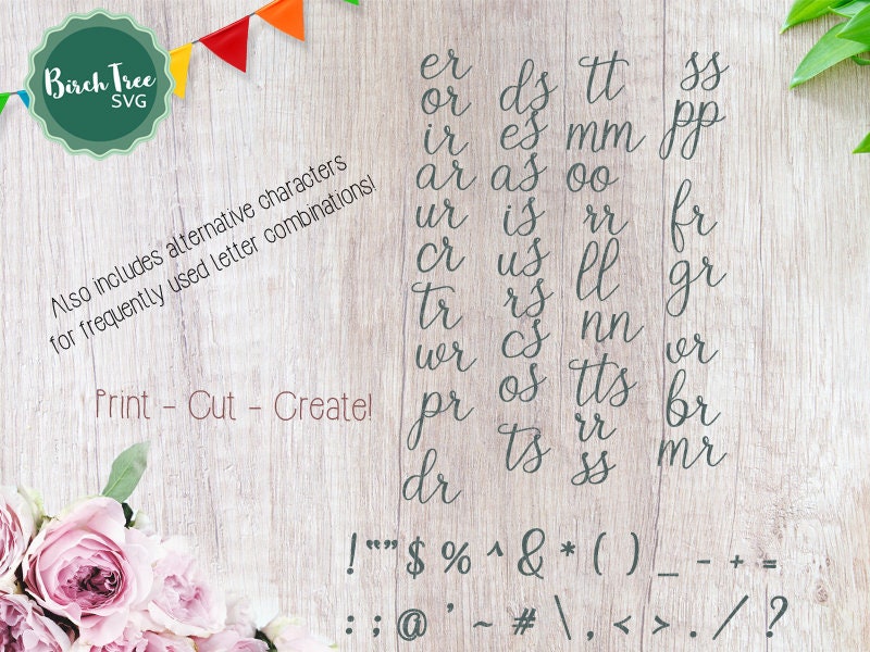 Alphabet SVG Font Cutfile, Modern Calligraphy SVG, Handwritten Script ...