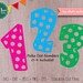 Polka Dot Numbers Svg Birthday Svg Polka Dot Svg Number - Etsy