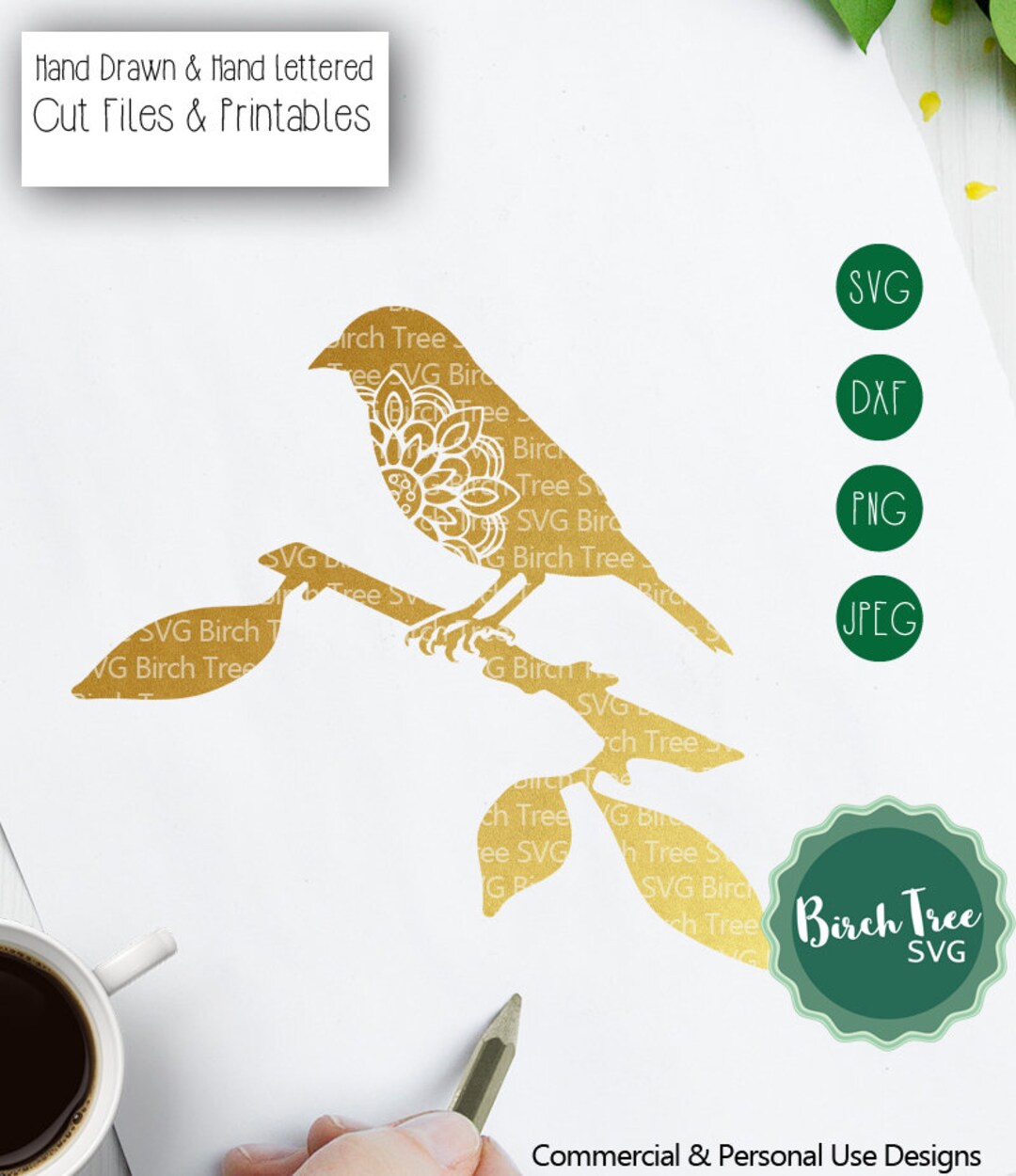Bird Mandala Svg Cut File, Bird Svg, Mandala Cutting File Mandala SVG ...