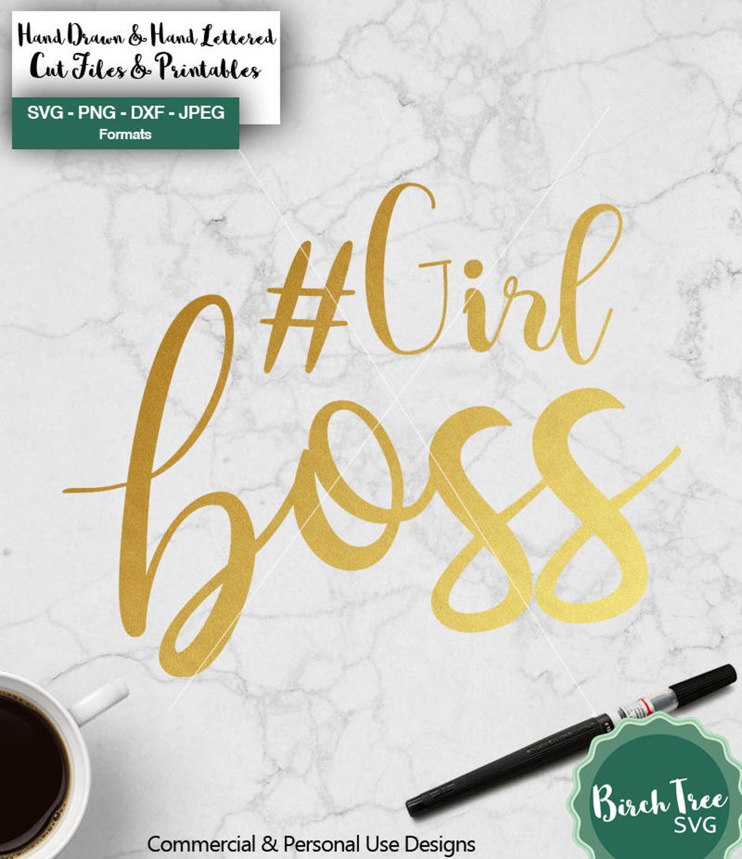 Girl Boss SVG Vector File, Cut File, Girl Boss Printable, Hashtag Girl ...